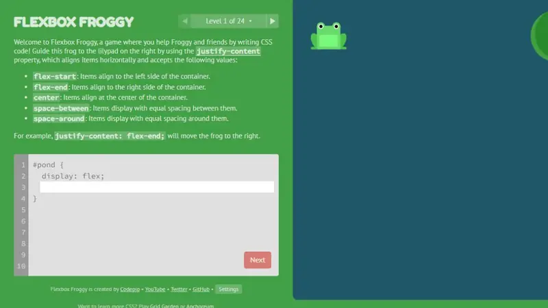Flexbox Froggy - Useful Website | SHOULDSEETHIS