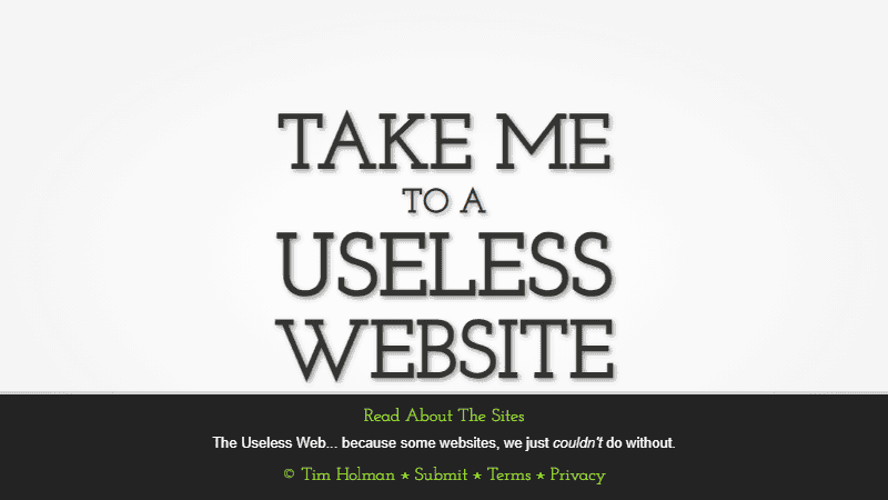The Useless Web - Useless Website | shouldseethis